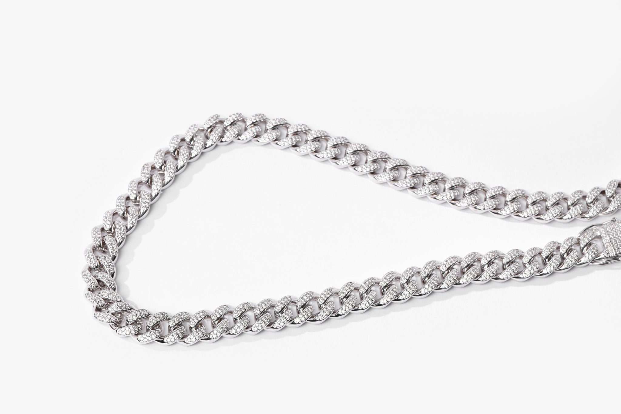 12mm Cuban Chain (V2.0) - White Gold – BrijClo